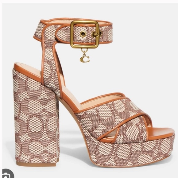 Coach | Shoes | Coach Nelly Text Jacq Sandals | Poshmark